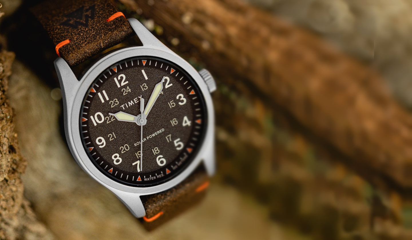 Expedition Field Solar 36mm Eco-Friendly Leather Strap Watch ...