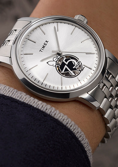 Peanuts® x Timex Marlin® Automatic 75th Anniversary 40mm Stainless Ste ...