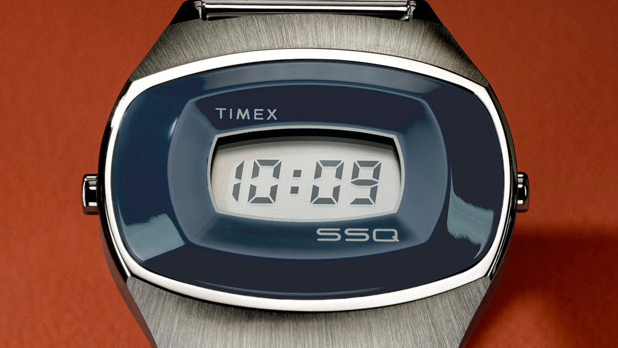 Q Timex® 1975 SSQ Digital Reissue 38mm Stainless Steel Bracelet Watch ...