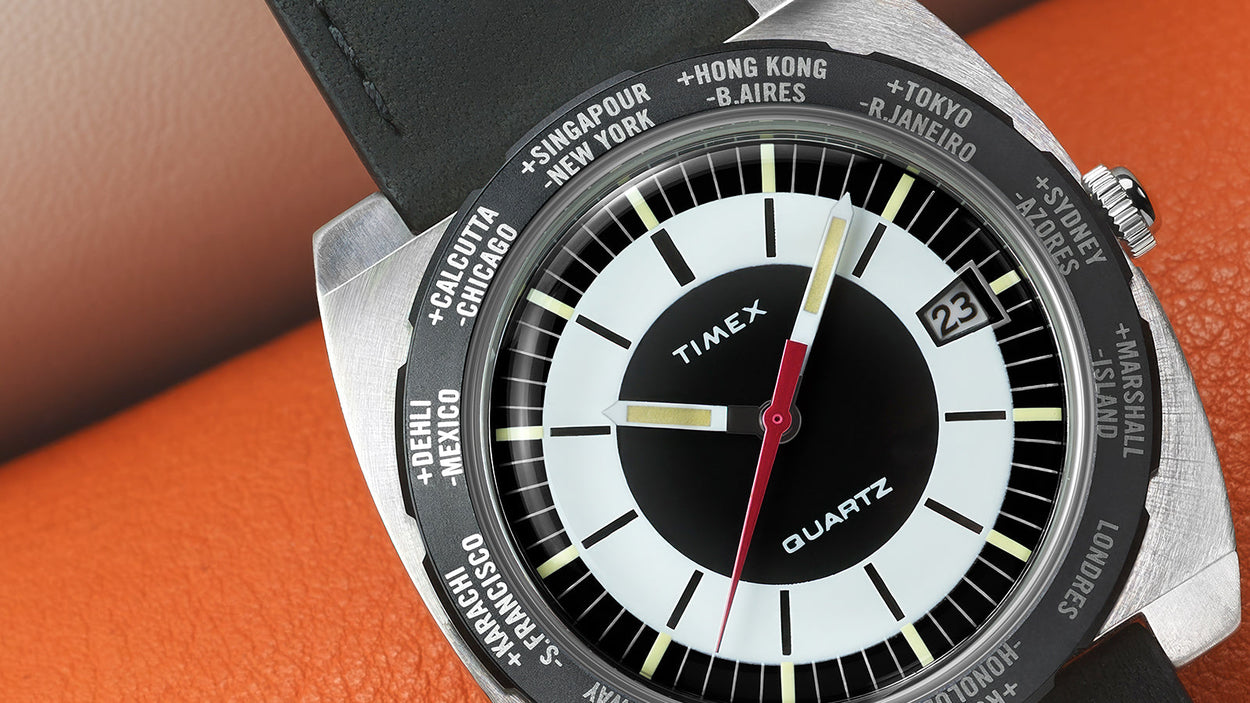 World Time Reissue 39mm Leather Strap Watch - TW2V69500 | Timex EU
