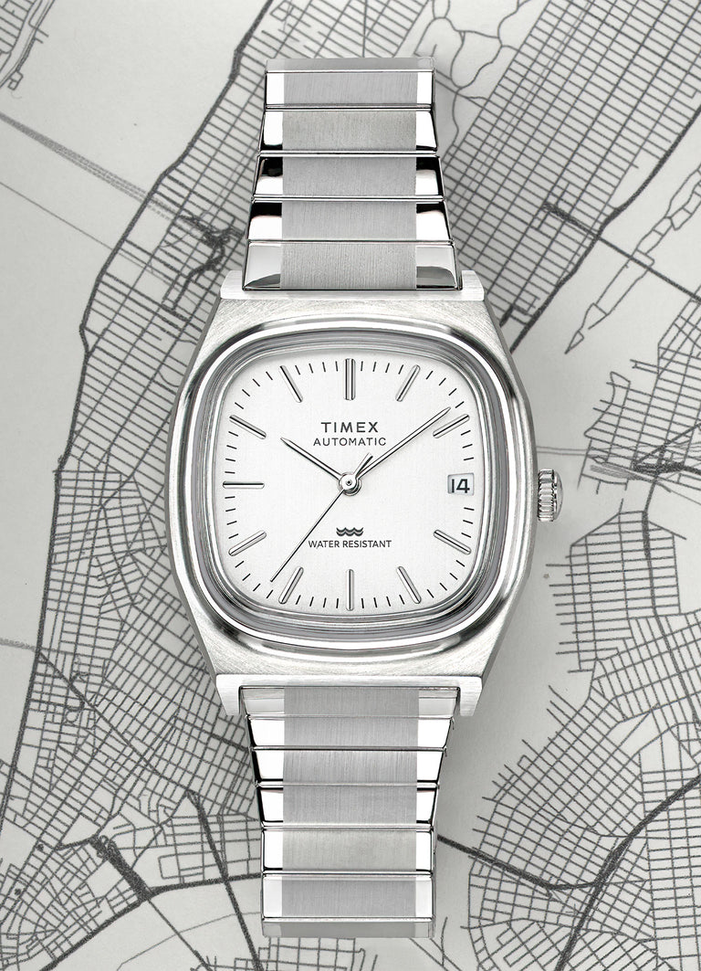 Timex® Automatic 1983 E Line Reissue 34mm Stainless Steel Expansion Ba - TW2W70800 | Timex EU