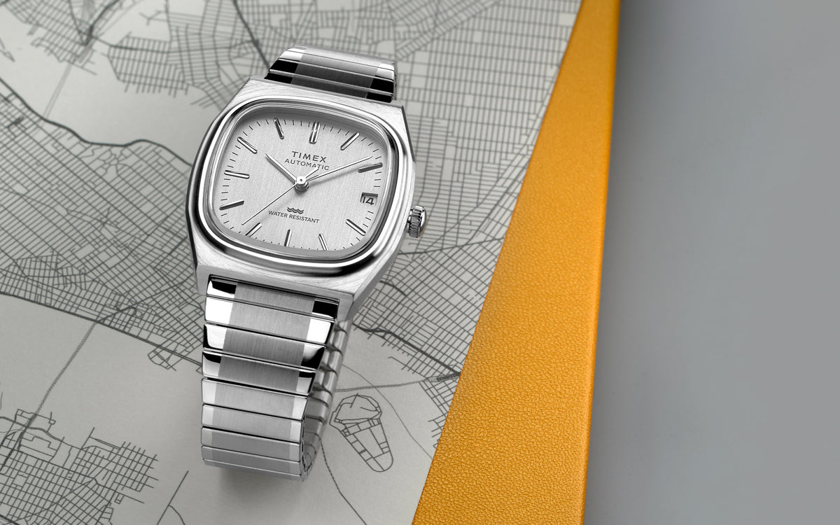 Timex® Automatic 1983 E Line Reissue 34mm Stainless Steel Expansion Ba - TW2W70800 | Timex EU