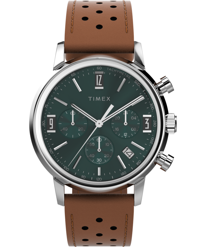Marlin® Chronograph Tachymeter 40mm Leather Strap Watch - TW2W10100 ...